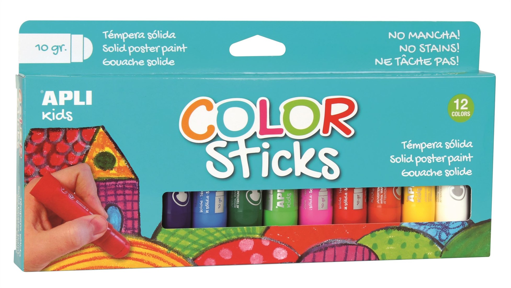 APLI - Color stick dik basis 12 kleuren OKU