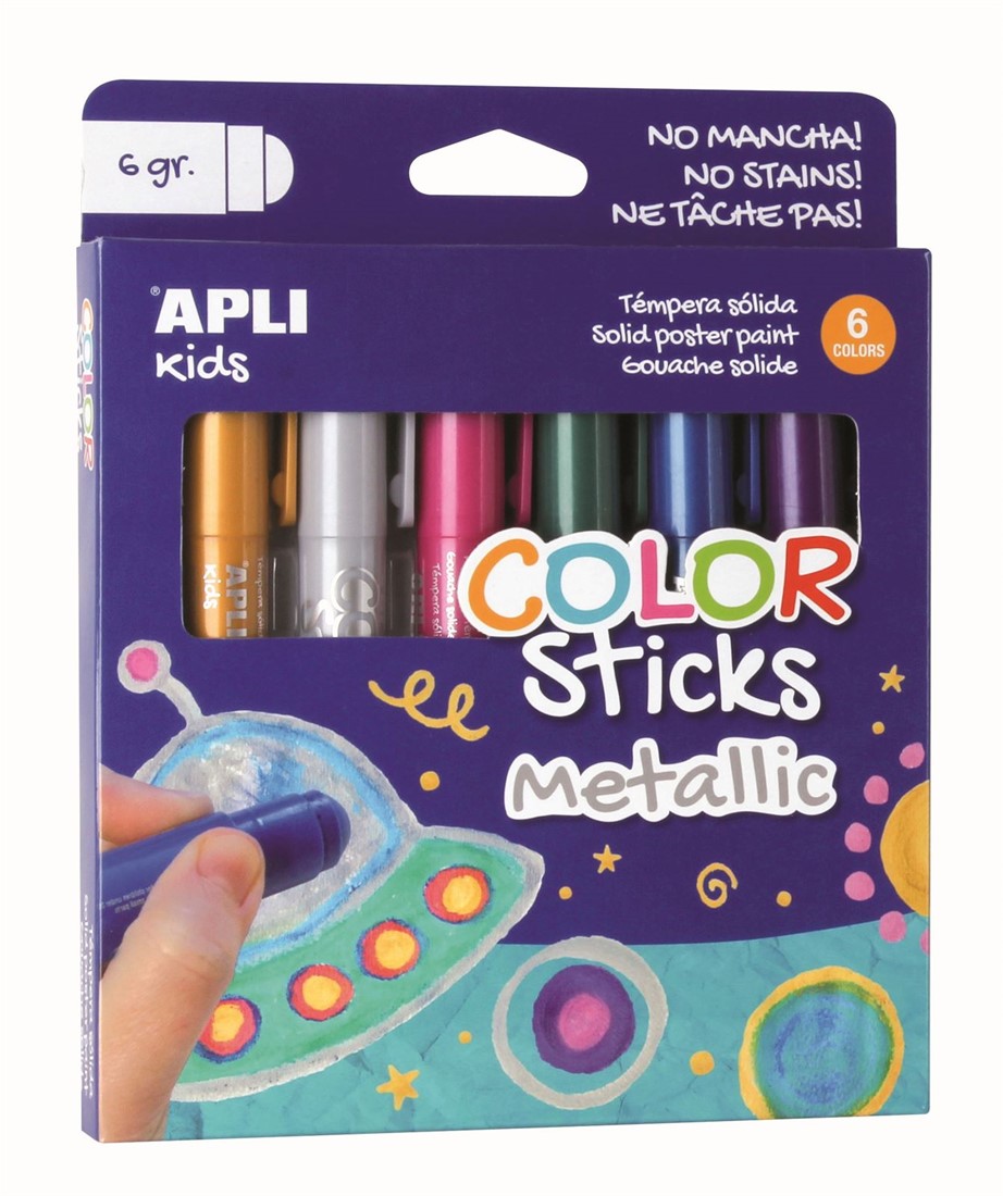 APLI - Color Stick metallic 6 kleuren OKU