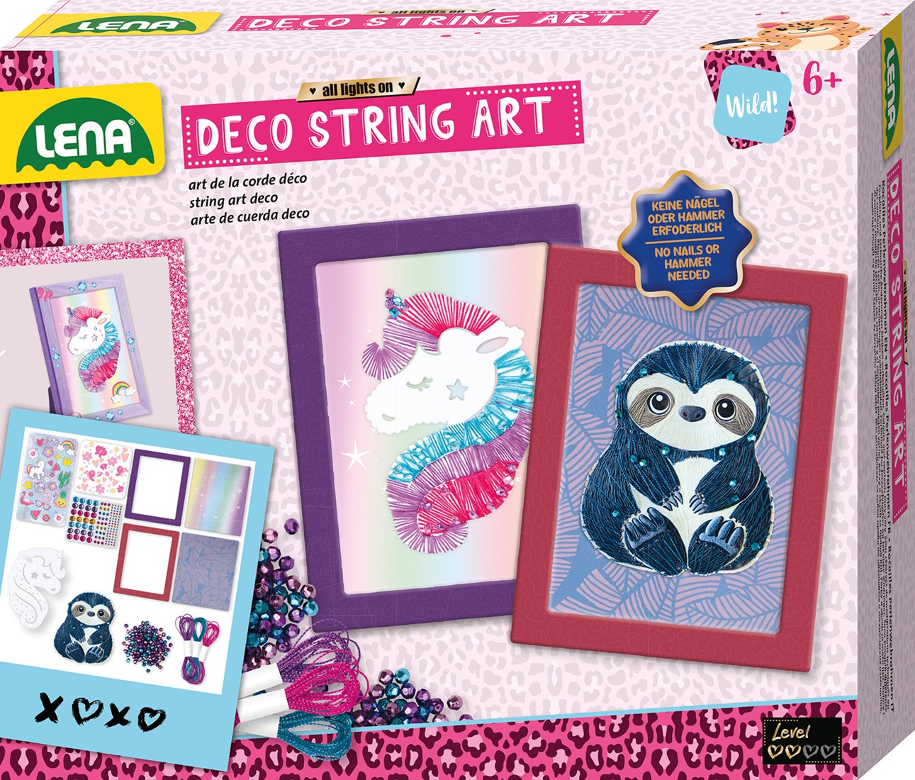 Lena Deco String Art Eenhoorn & Luiaard OKU