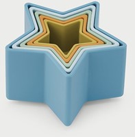 Tickit Silisoft Ster Vormige Stapelbekers (Neutrale Kleuren) - Pk5 OKU