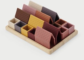 Tickit Silisoft Dorp Blokken (Aarde Kleuren) - Pk16 OKU